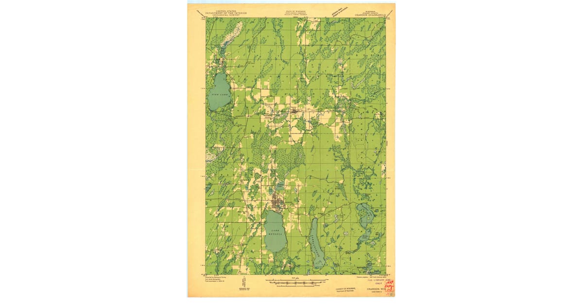 1941 Map of Crandon, WI — High-Res | Pastmaps