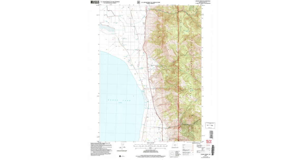 2004 Map of Crane Creek, Lake County, OR — High-Res | Pastmaps