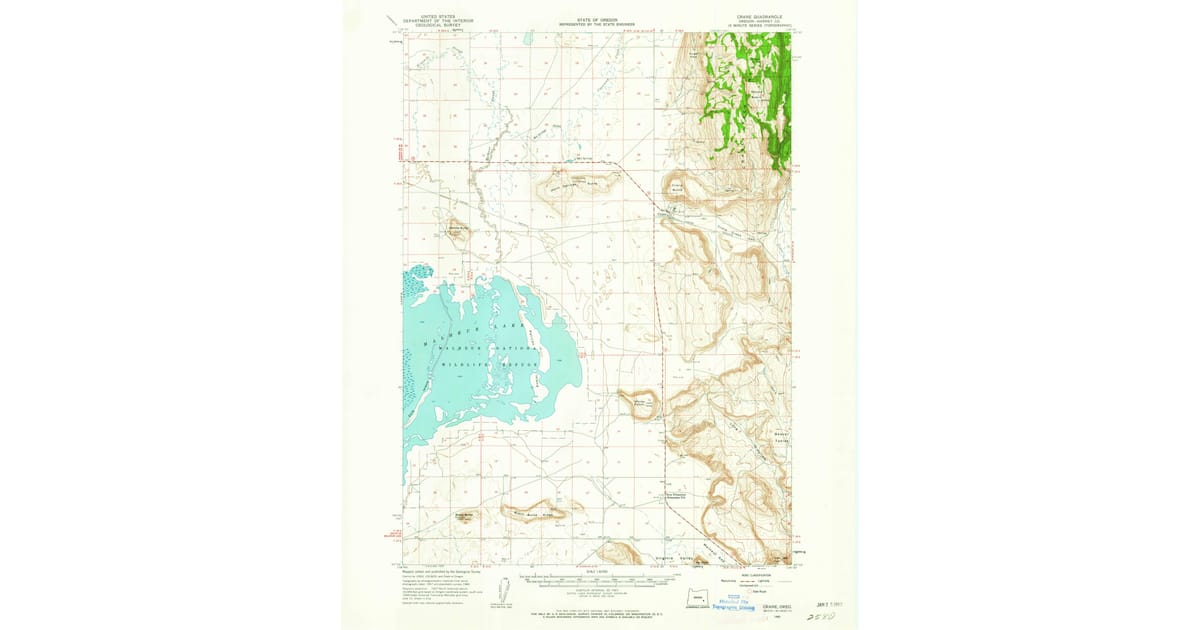 1960s Maps of Harney County, OR | Pastmaps