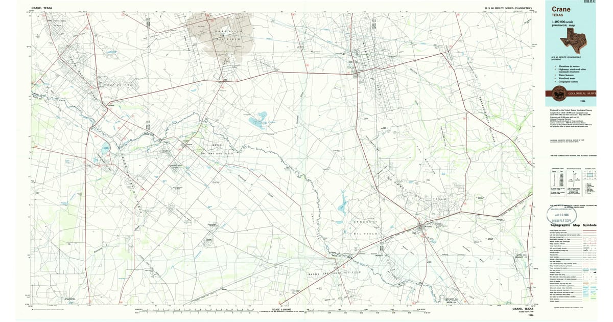 1980s Maps of Upton County, TX | Pastmaps