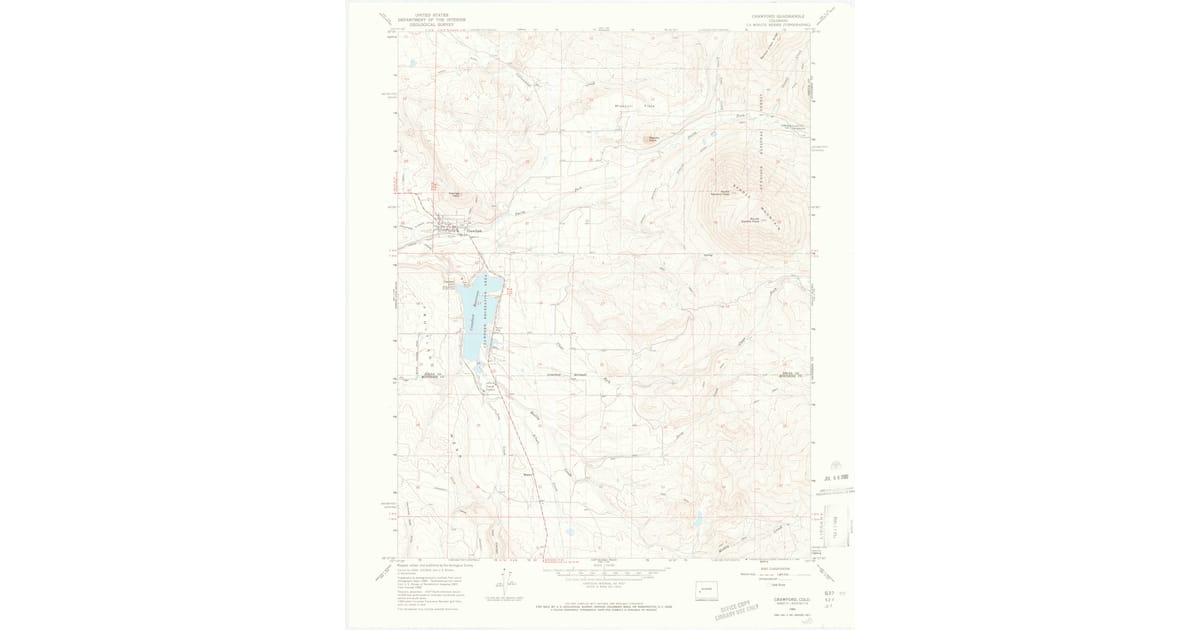 1965 Map of Crawford, CO — High-Res | Pastmaps