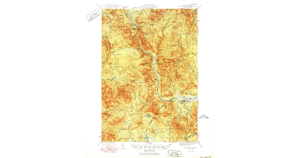 1950 Map of Crawford Notch, Grafton County, NH — High-Res | Pastmaps