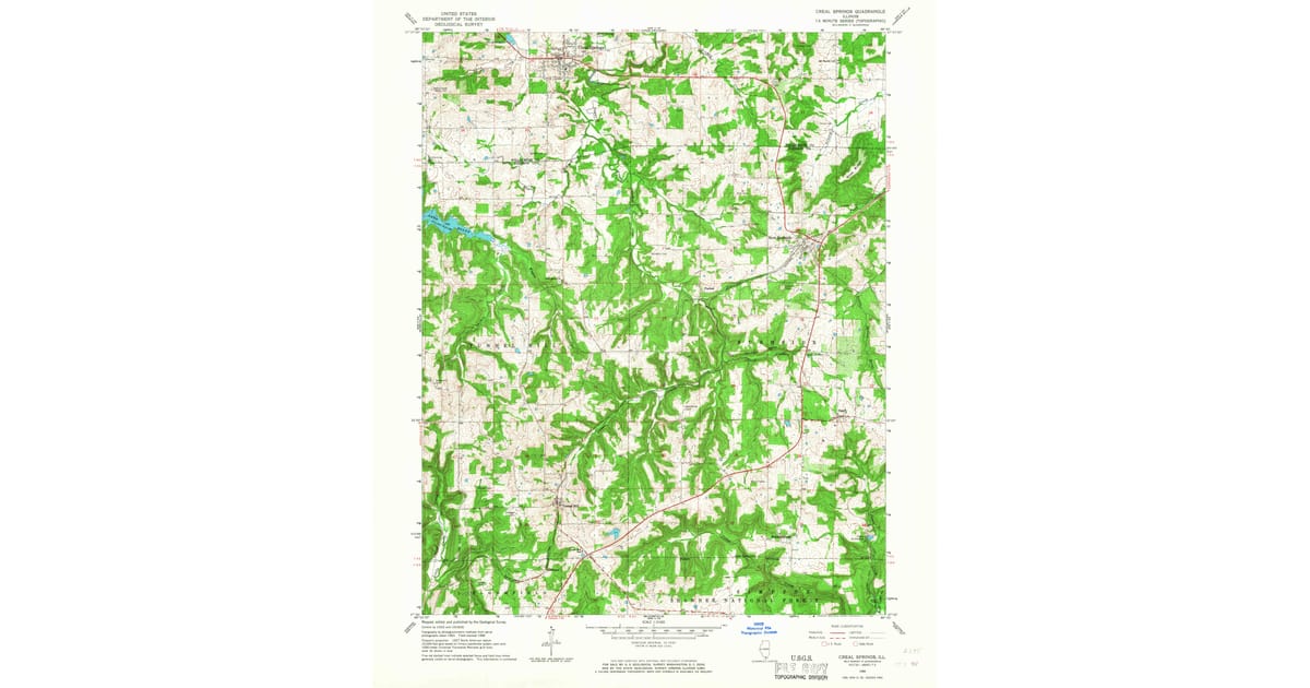 1966 Map of Creal Springs, IL — High-Res | Pastmaps
