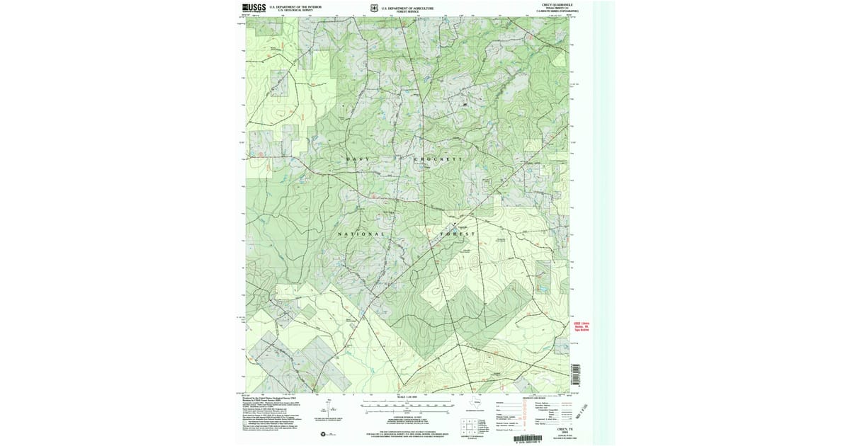 2004 Map of Crecy, Trinity County, TX — High-Res | Pastmaps