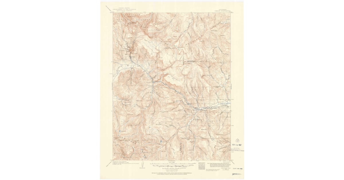 1914 Map of Creede, Mineral County, CO — High-Res | Pastmaps