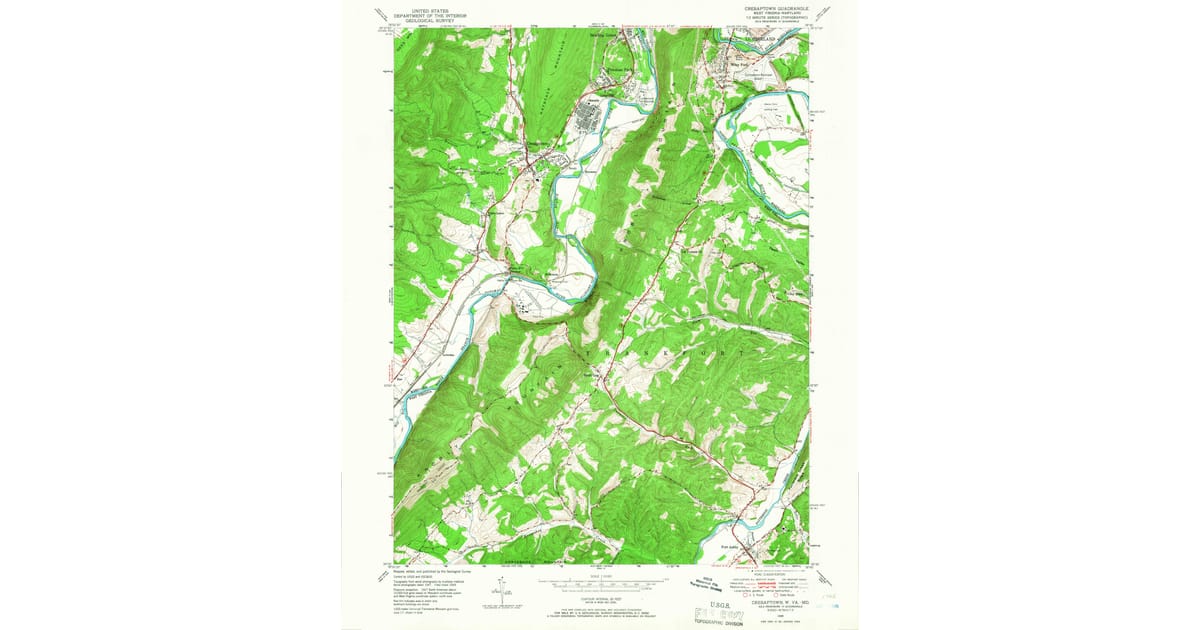 1949 Map of Cresaptown, MD — High-Res | Pastmaps