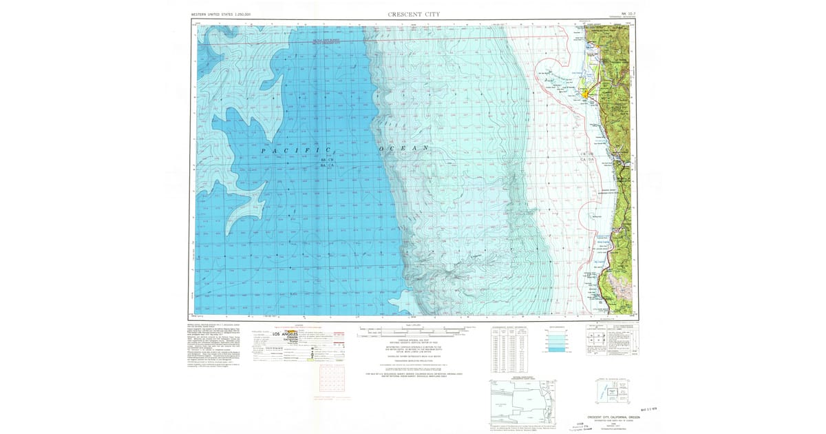 1958 Map of Crescent City, CA — High-Res | Pastmaps