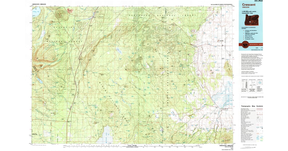 1979 Map of Crescent, OR — High-Res | Pastmaps