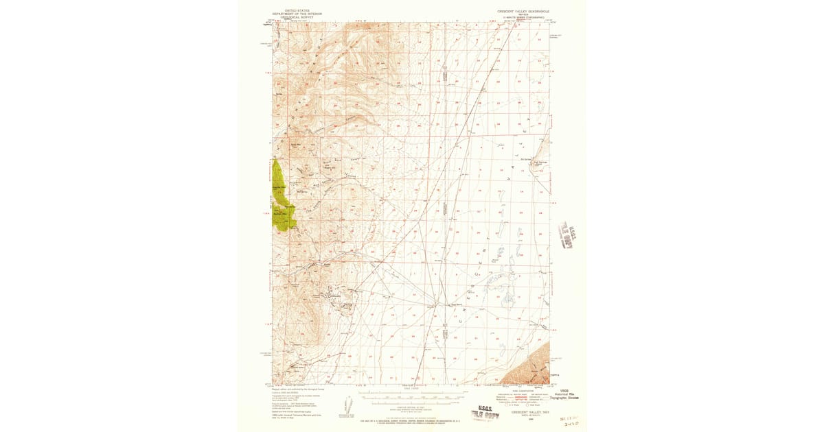 Old Maps of Crescent Valley, NV | Pastmaps