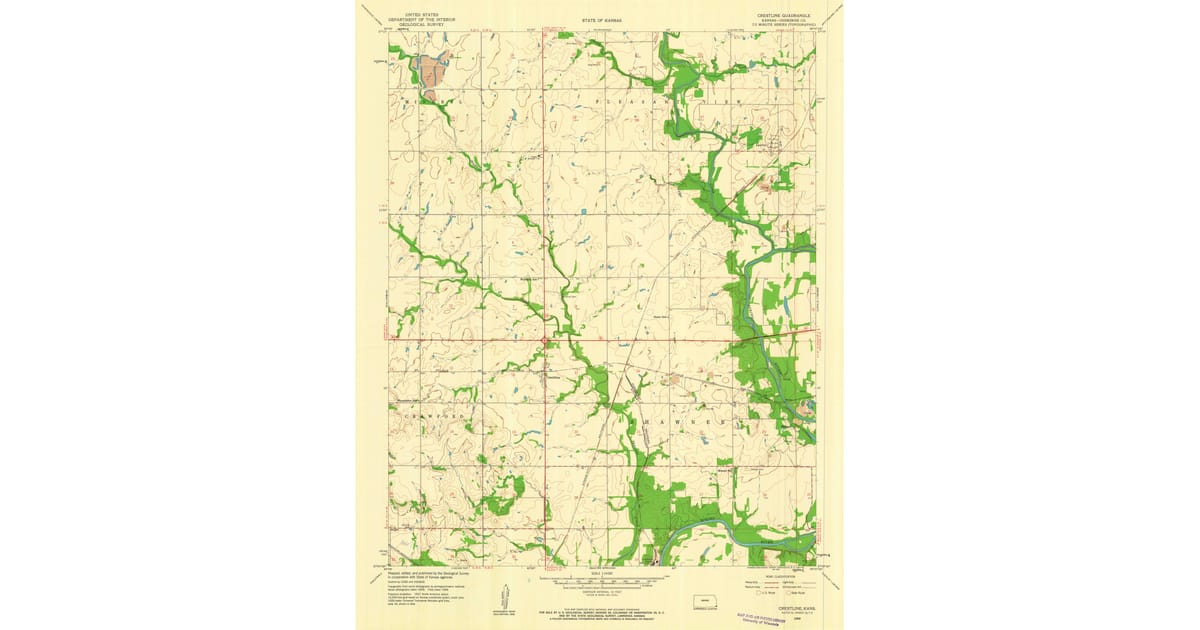 1959 Map of Crestline, KS — High-Res | Pastmaps