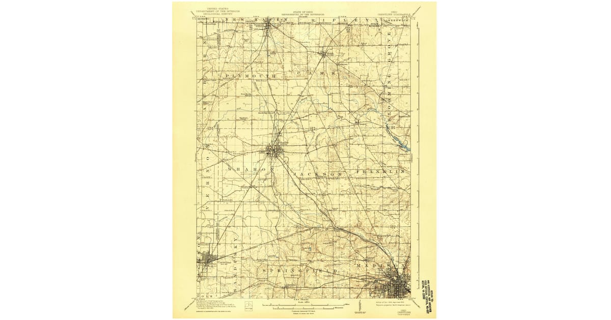 1915 Map of Crestline, OH — High-Res | Pastmaps