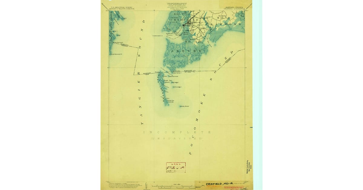 1903 Map of Crisfield, MD — High-Res | Pastmaps