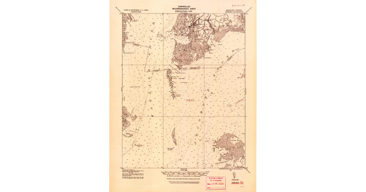 1920 Map of Crisfield, MD — High-Res | Pastmaps