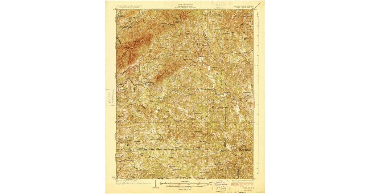 1928 Map of Critz, Patrick County, VA — High-Res, 1928 Print #2 | Pastmaps