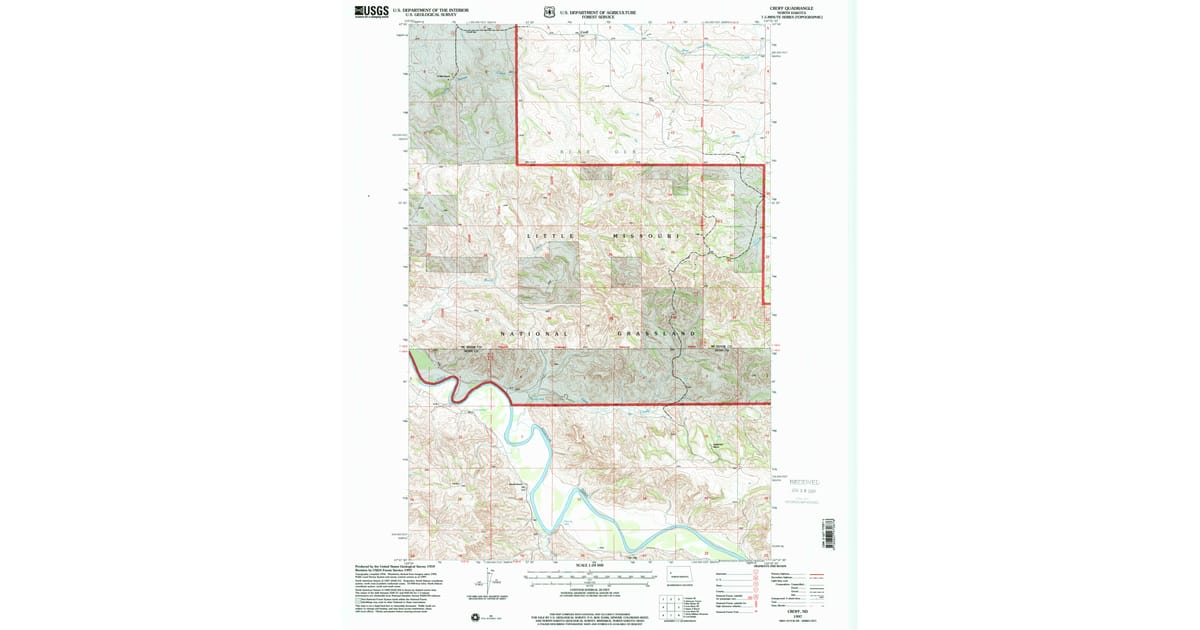 1997 Map of Croff, McKenzie County, ND — High-Res | Pastmaps