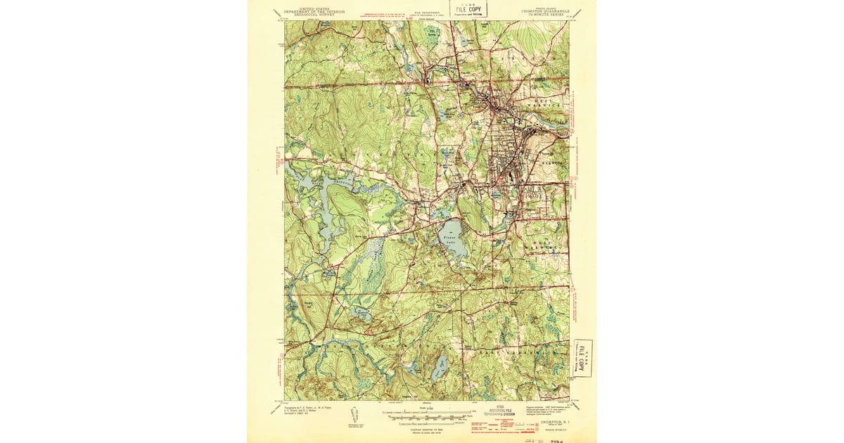 1940s Maps of Coventry, RI | Pastmaps