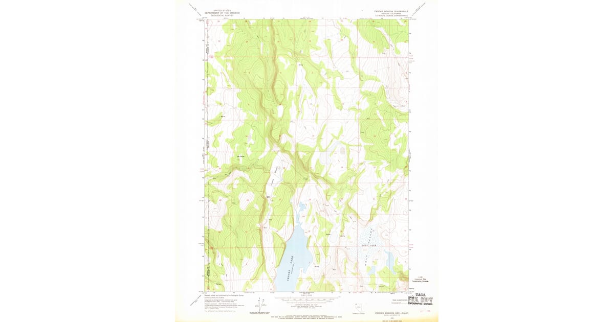 1966 Map of Crooks Meadow, Washoe County, NV — High-Res | Pastmaps