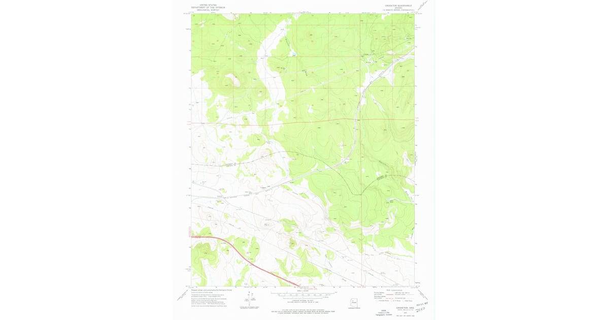 1973 Map of Crookton, Coconino County, AZ — High-Res | Pastmaps