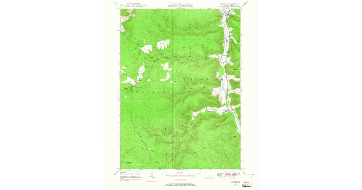 1948 Map of Crosby, McKean County, PA — High-Res | Pastmaps