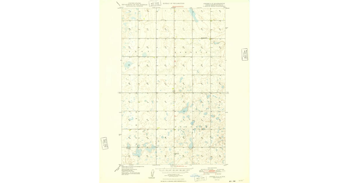 1948 Map of Crosby SE, Divide County, ND — High-Res | Pastmaps