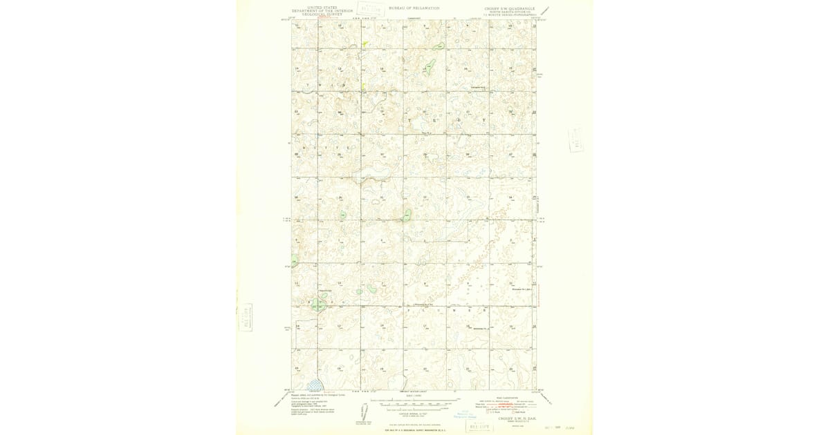 1948 Map of Crosby SW, Divide County, ND — High-Res | Pastmaps