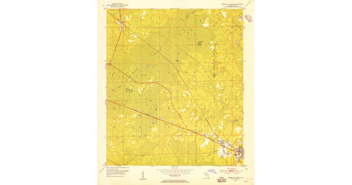 1950s Maps of Cross City, FL | Pastmaps