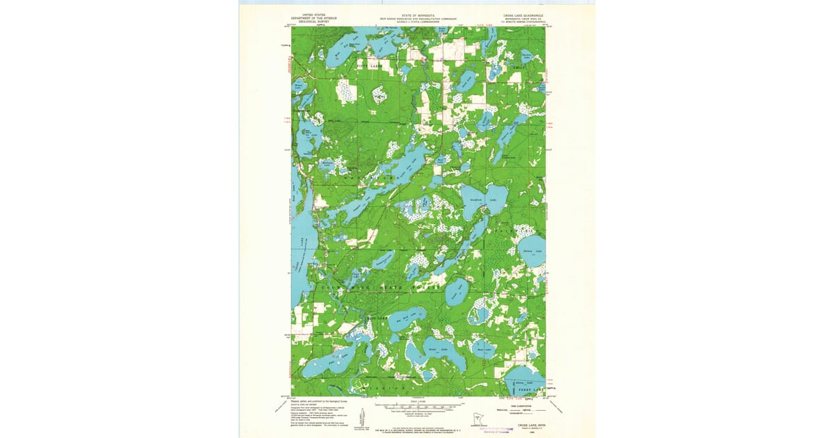 1960 Map of Cross Lake, Crow Wing County, MN — High-Res | Pastmaps