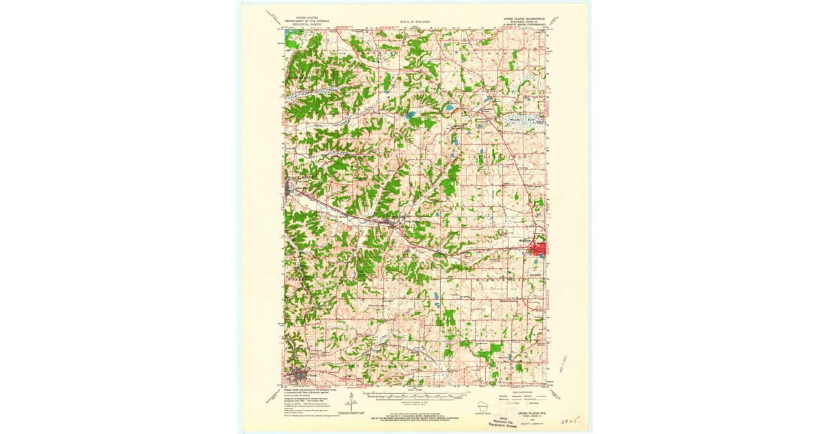 1962 Map of Cross Plains, WI — High-Res | Pastmaps