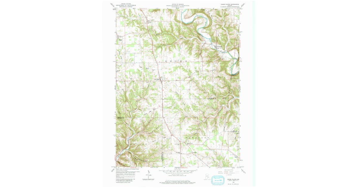 1959 Map of Cross Plains, Ripley County, IN — High-Res | Pastmaps