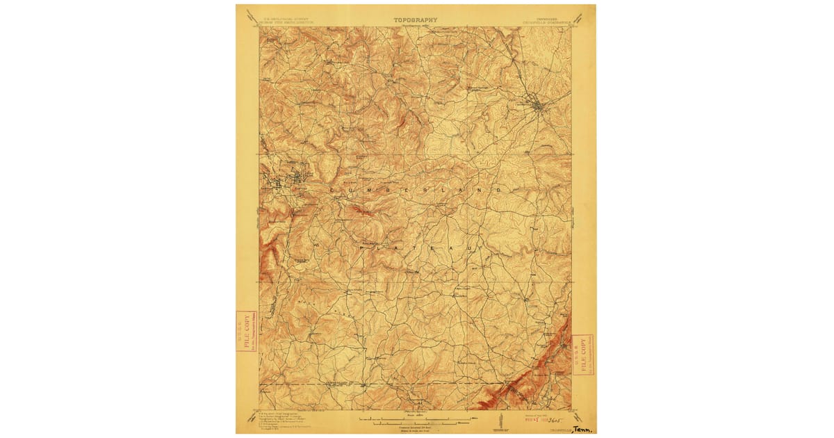 1900s (20th Century) Maps of Lake Tansi, TN | Pastmaps