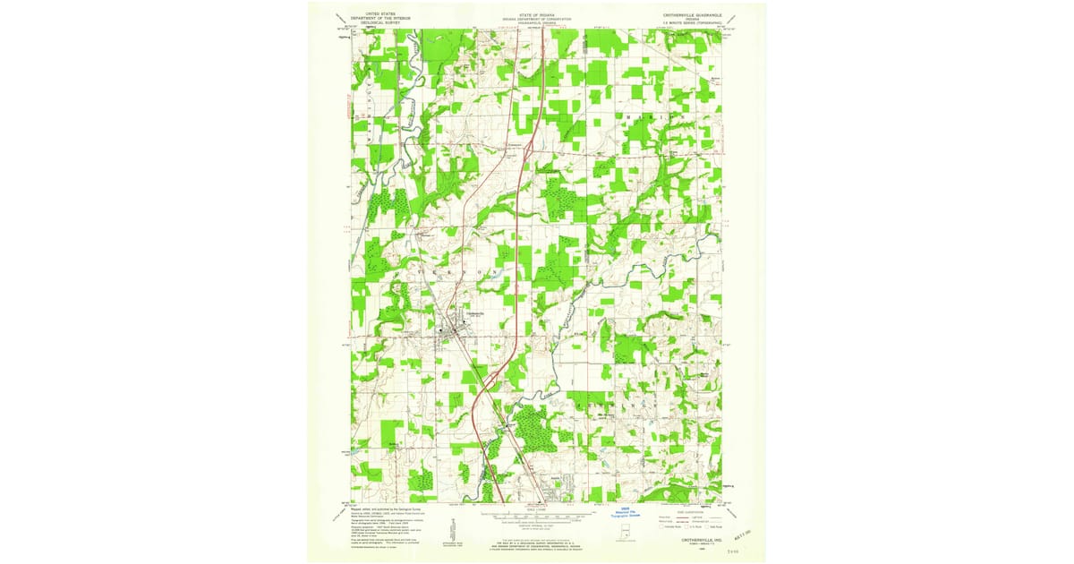 1959 Map of Crothersville, IN — High-Res | Pastmaps