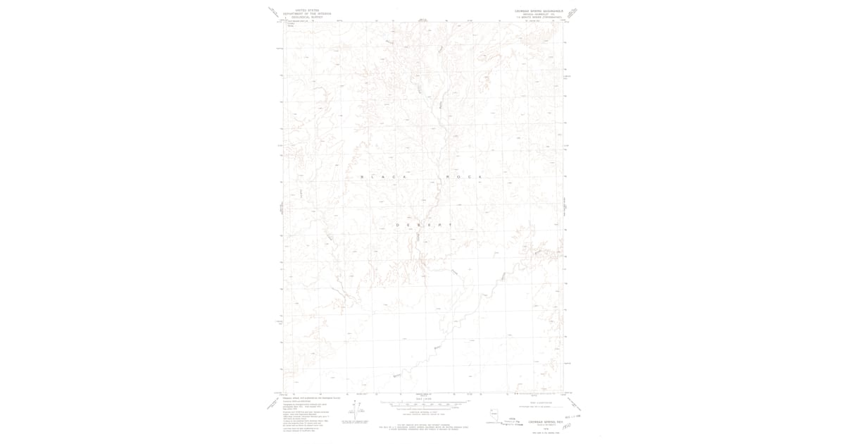 1979 Map of Crowbar Spring, Humboldt County, NV — High-Res | Pastmaps