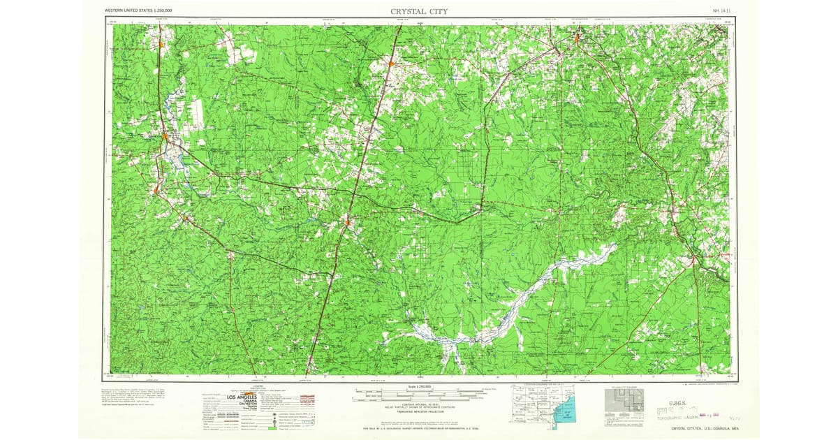 1968 Map of Crystal City, TX — High-Res | Pastmaps