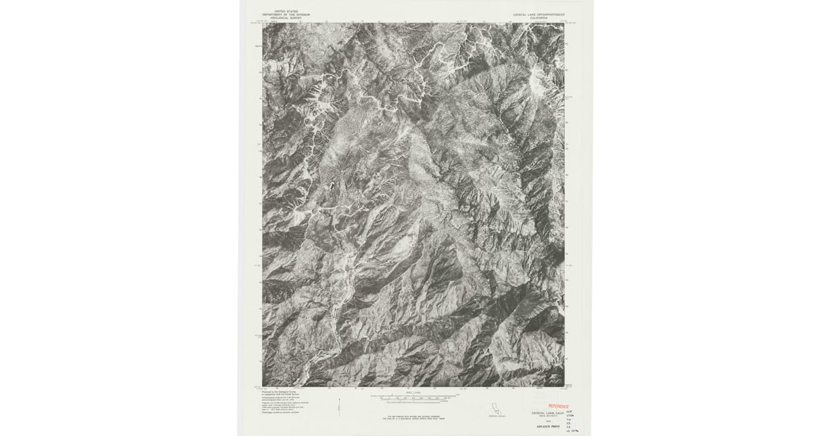 1976 Map of Crystal Lake, Los Angeles County, CA — High-Res | Pastmaps