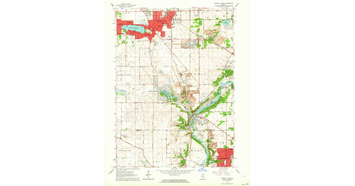 1962 Map of Crystal Lake, IL — High-Res | Pastmaps