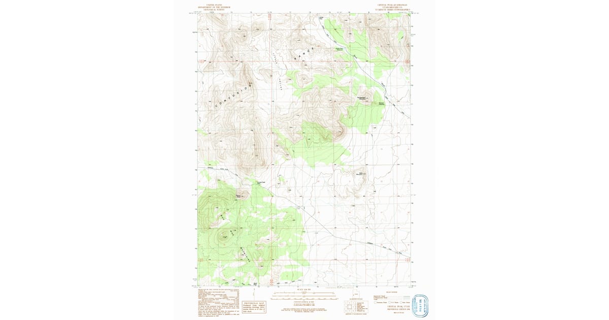 1991 Map of Crystal Peak, Millard County, UT — High-Res | Pastmaps