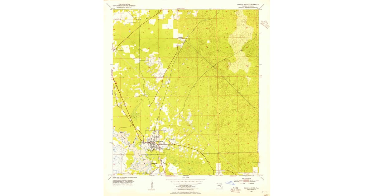 1954 Map of Crystal River, FL — High-Res | Pastmaps