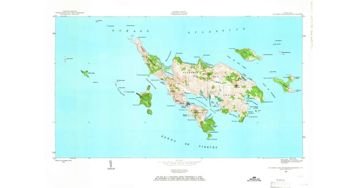 Old Maps of Flamenco, Culebra | Pastmaps
