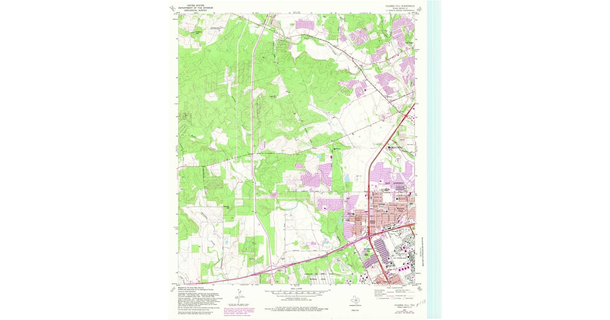 1966 Map of Culebra Hill, Bexar County, TX — High-Res, 1983 Print ...