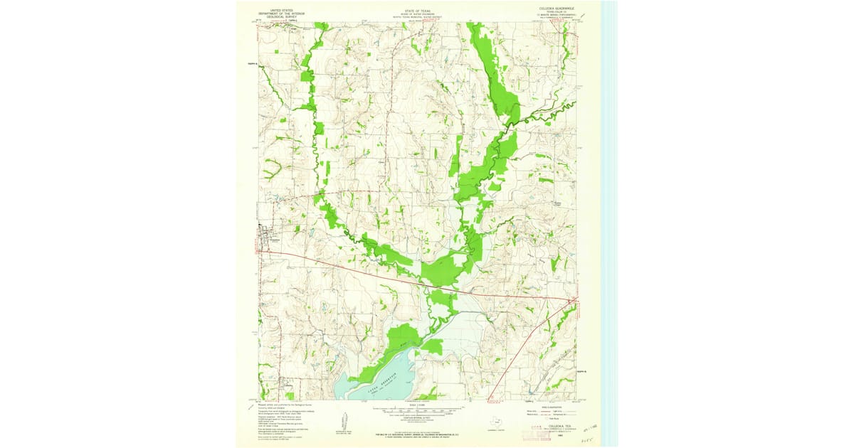 1960 Map of Culleoka, Collin County, TX — High-Res | Pastmaps