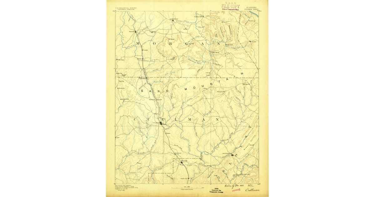 1800s (19th Century) Maps of Center Community, AL | Pastmaps
