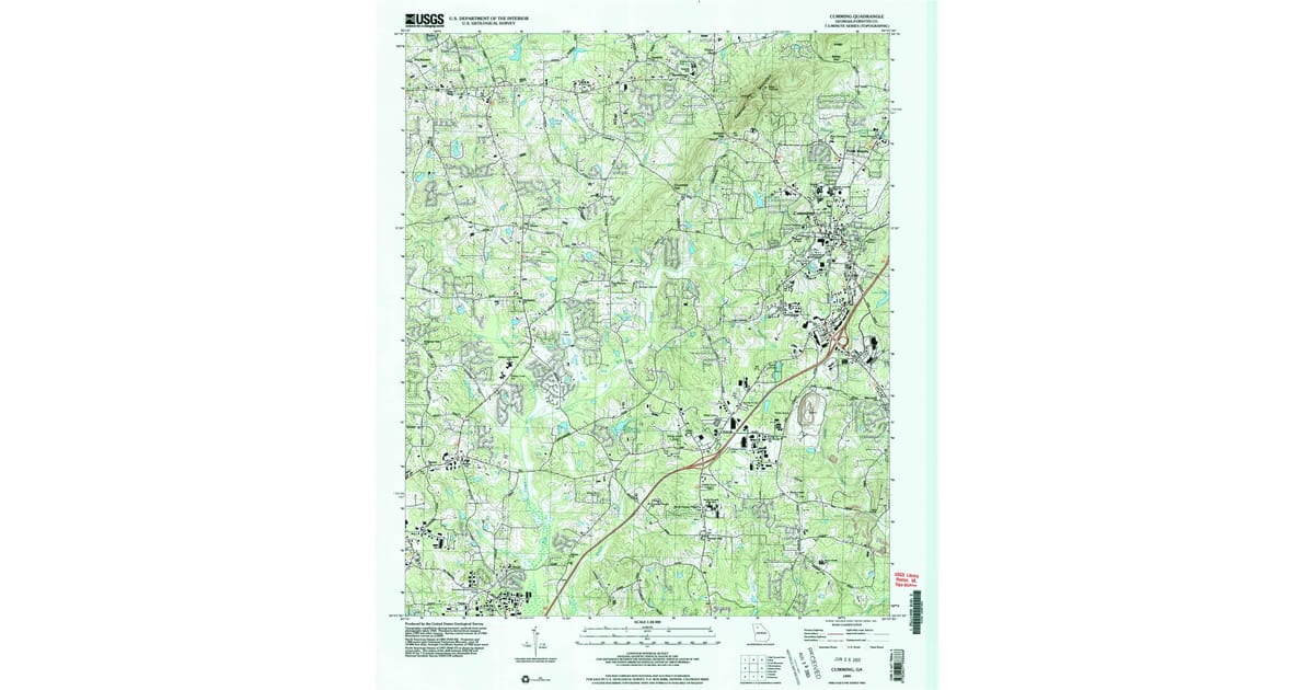 1999 Map of Cumming, GA — High-Res | Pastmaps