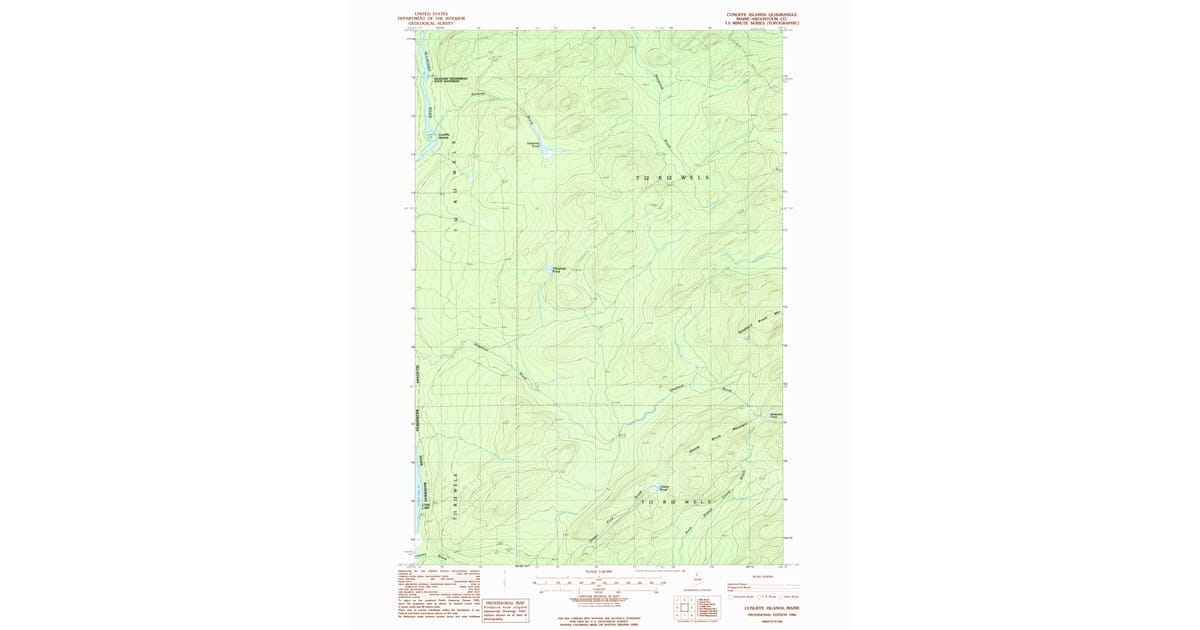 1986 Map of Cunliffe Islands, Aroostook County, ME — High-Res | Pastmaps