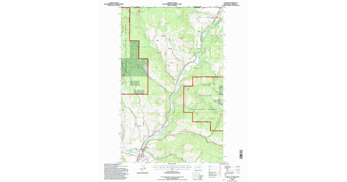1992 Map of Curlew, WA — High-Res | Pastmaps