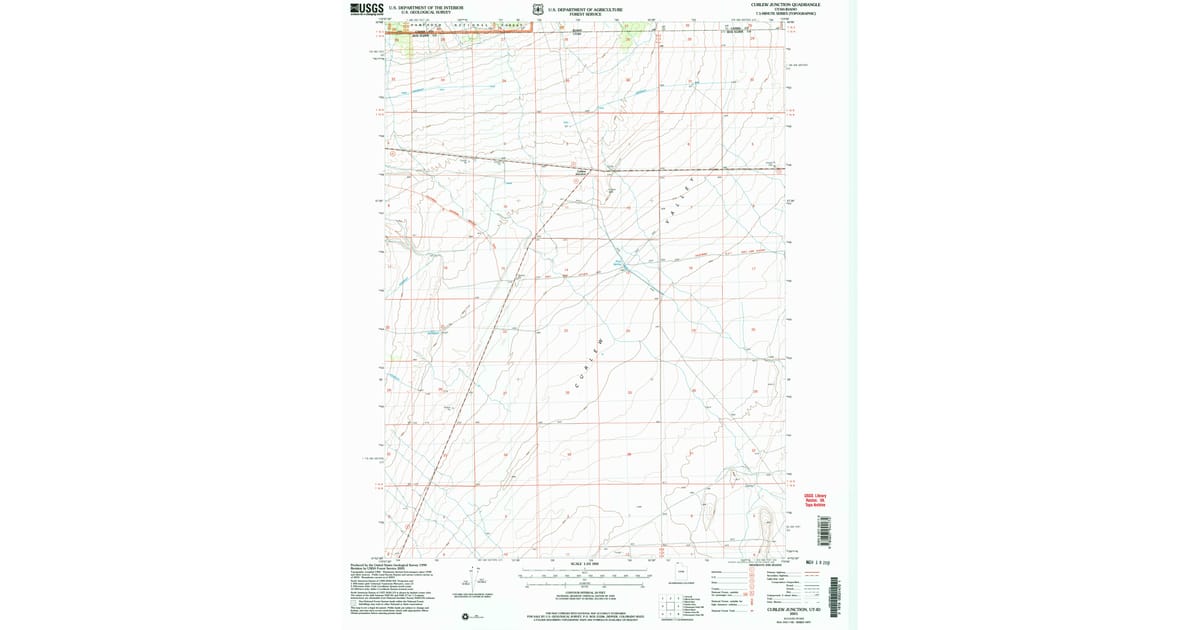 2001 Map of Curlew Junction, Box Elder County, UT — High-Res | Pastmaps
