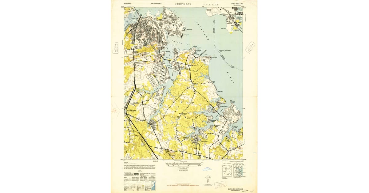1946 Map of Curtis Bay, Anne Arundel County, MD — High-Res | Pastmaps