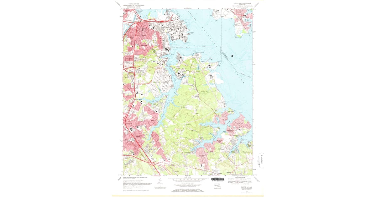 1969 Map of Curtis Bay, Anne Arundel County, MD — High-Res | Pastmaps