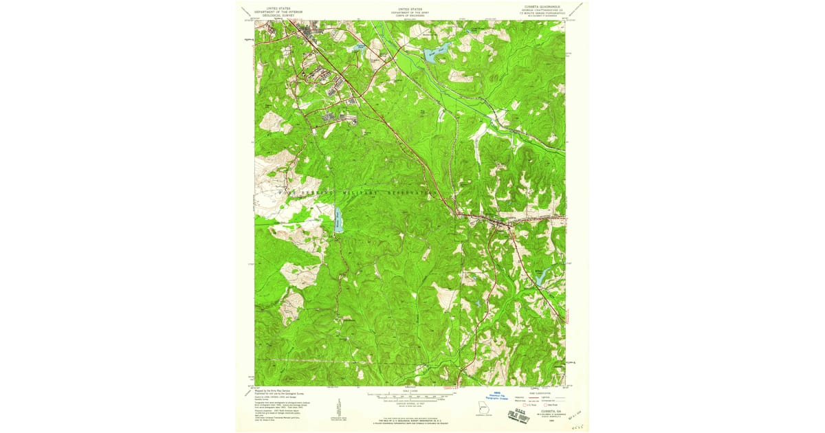 1955 Map of Cusseta, GA — High-Res | Pastmaps