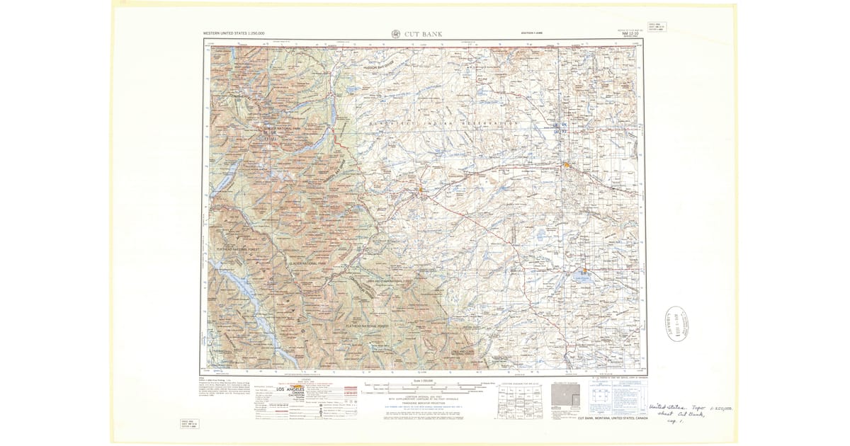 1963 Map of Cut Bank, MT — High-Res | Pastmaps