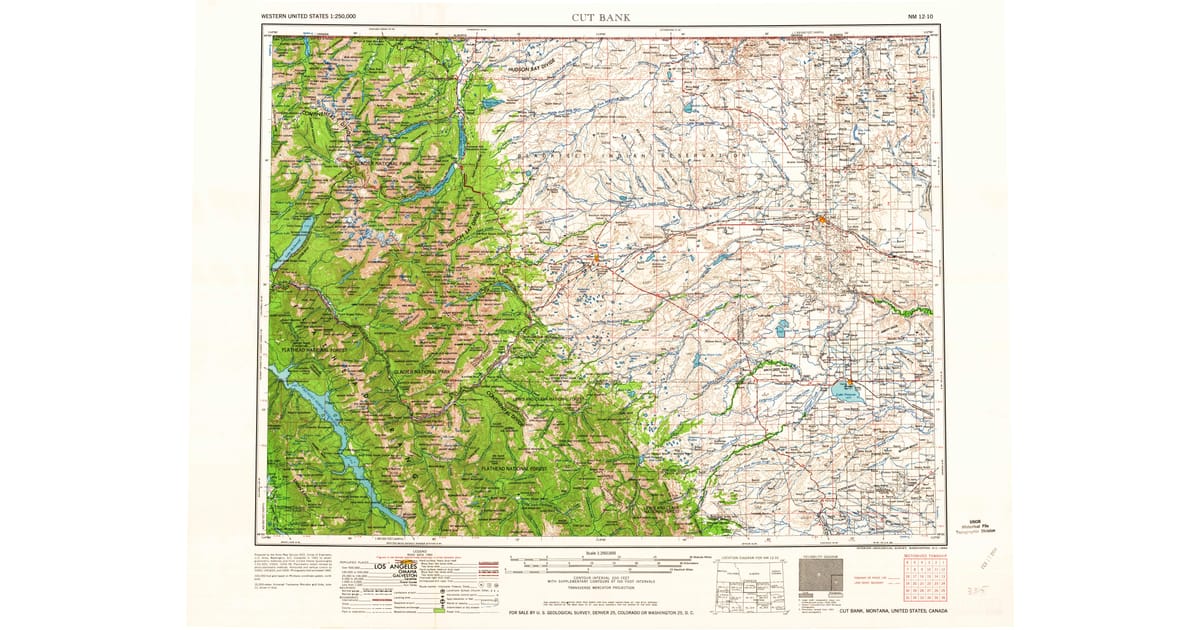 1964 Map of Cut Bank, MT — High-Res | Pastmaps